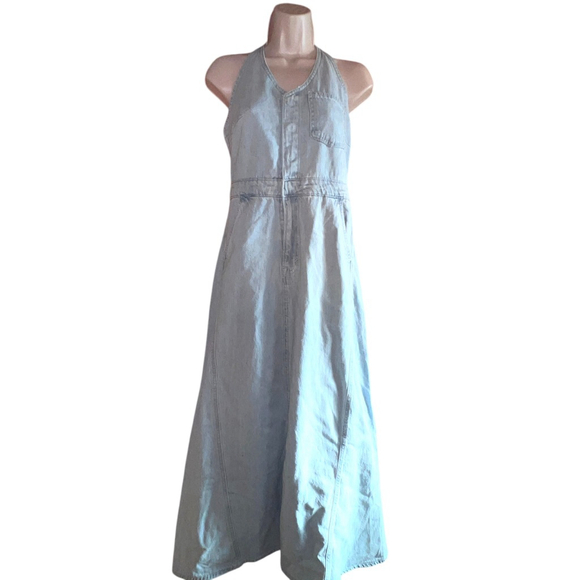 Universal Thread | Dresses | Universal Thread Denim Jean Halter Maxi ...